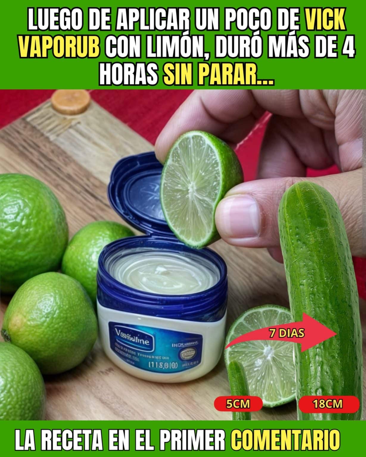 Luego de aplicar un poco de Vick VapoRub con limón, duró más de 4 horas ...